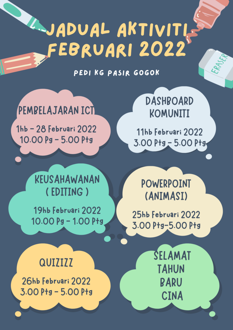 JADUAL AKTIVITI FEBRUARI 2022 – NADI Pasir Gogok